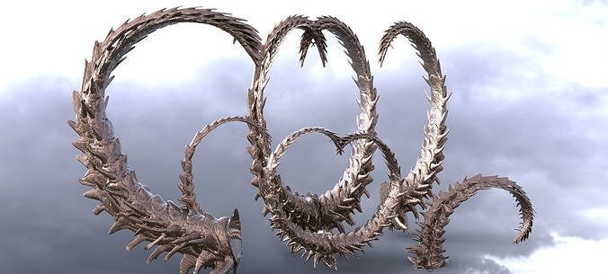 Alien Dragon Tail collection 2 3D model | CGTrader