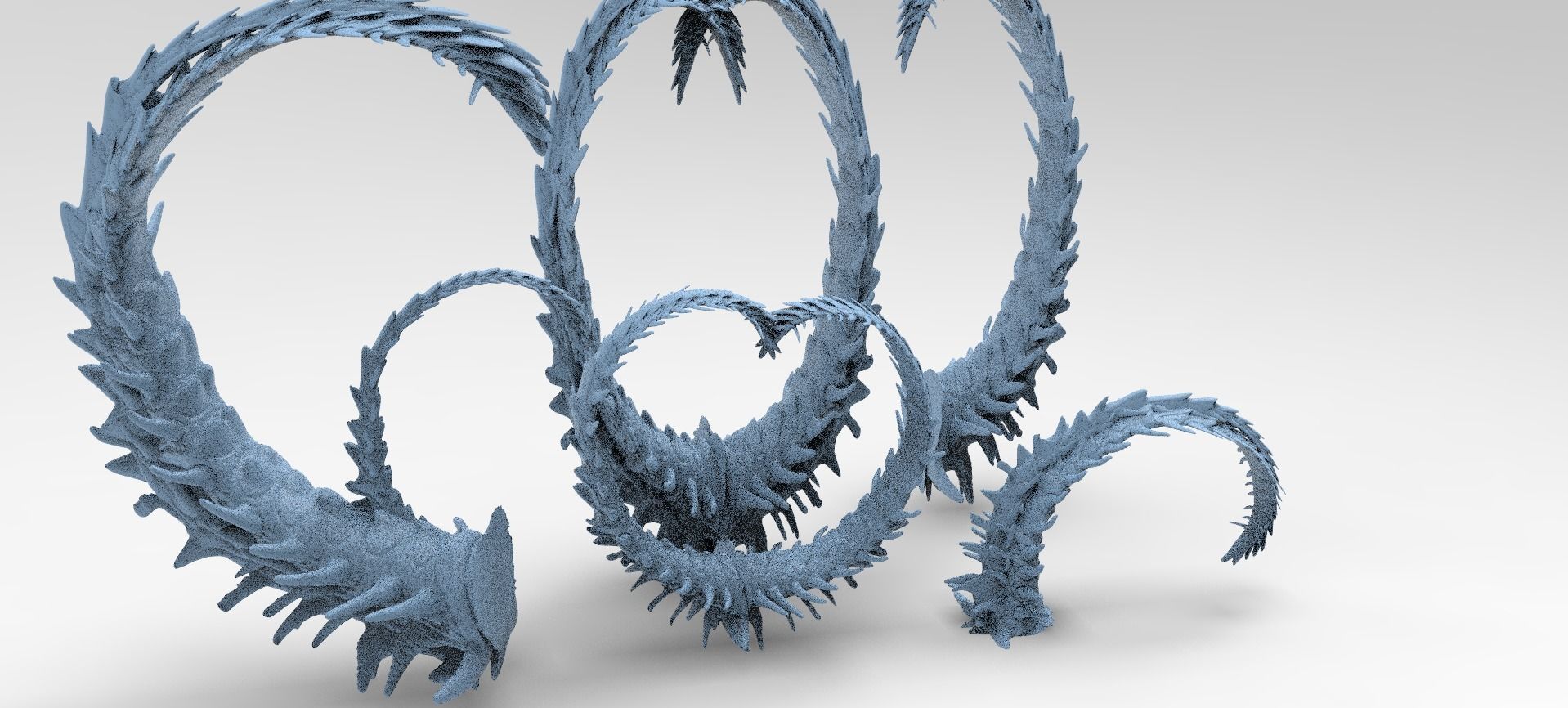 Alien Dragon Tail collection 2 3D model | CGTrader