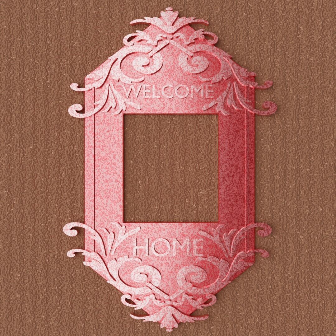 DOOR BELL FRAME 3D model 3D printable | CGTrader