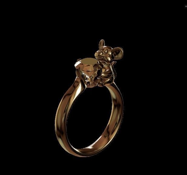 Diamond Mouse Ring 3D model | CGTrader