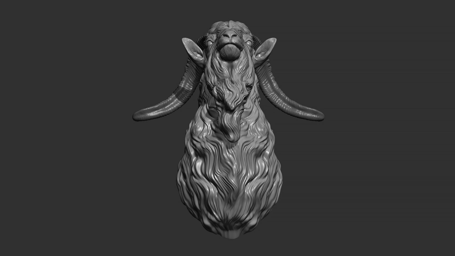Goat head 3D model 3D printable | CGTrader