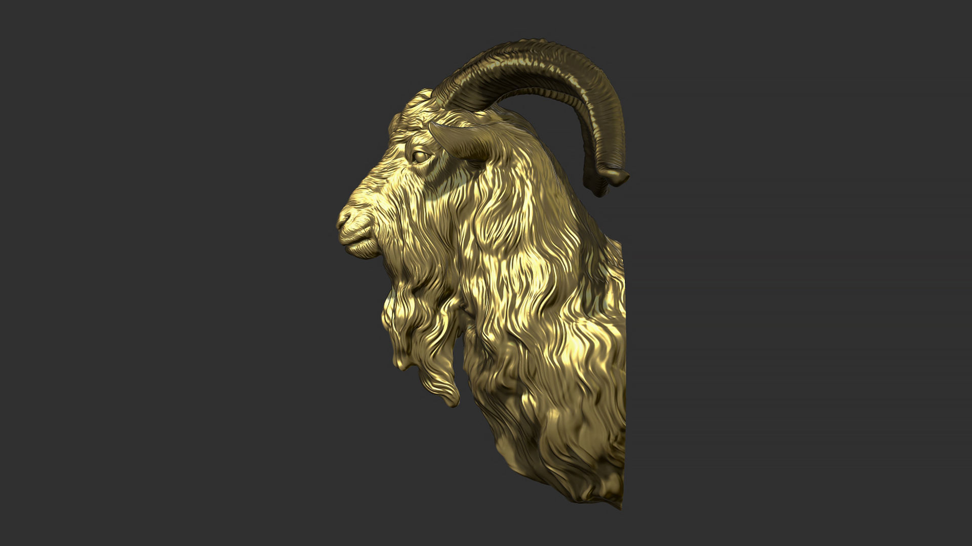 Goat head 3D model 3D printable | CGTrader