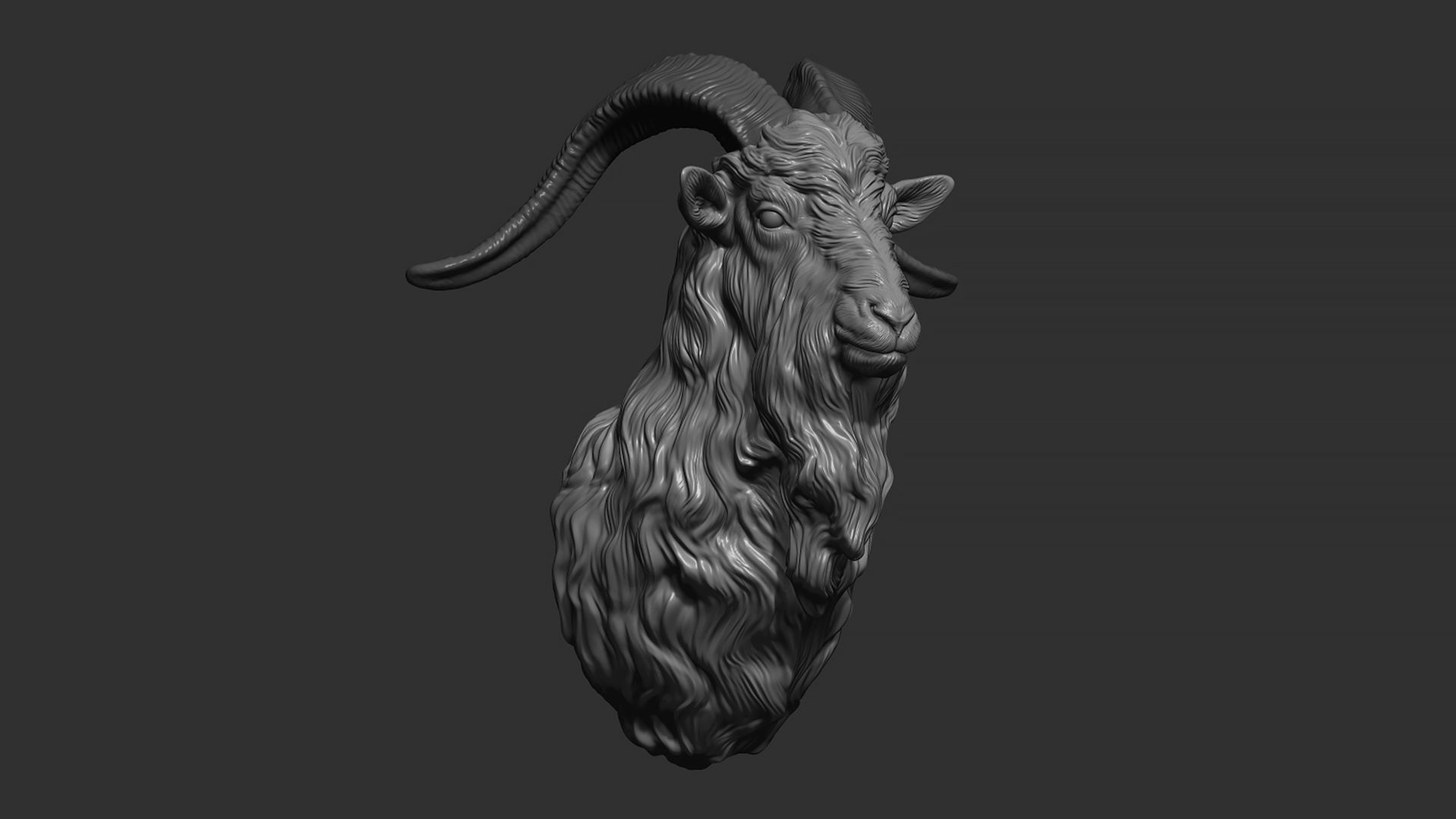 Goat head 3D model 3D printable | CGTrader
