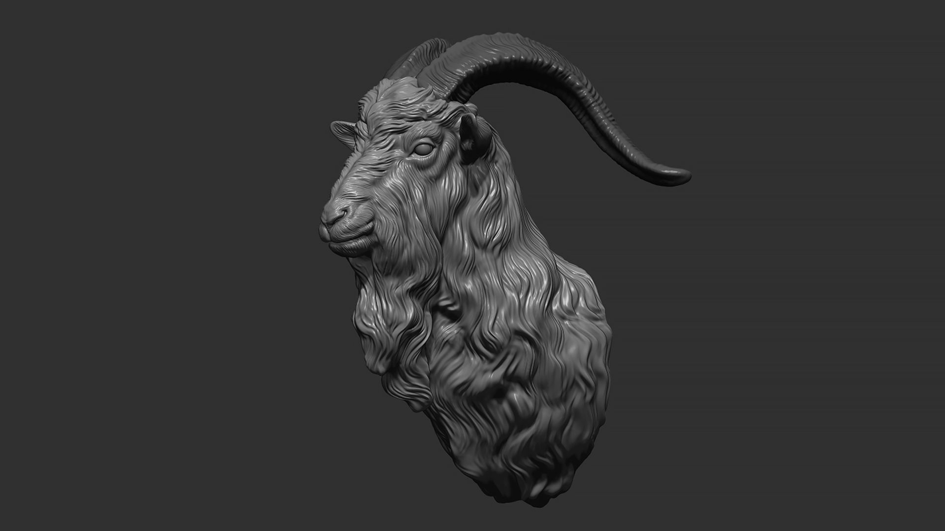Goat head 3D model 3D printable | CGTrader