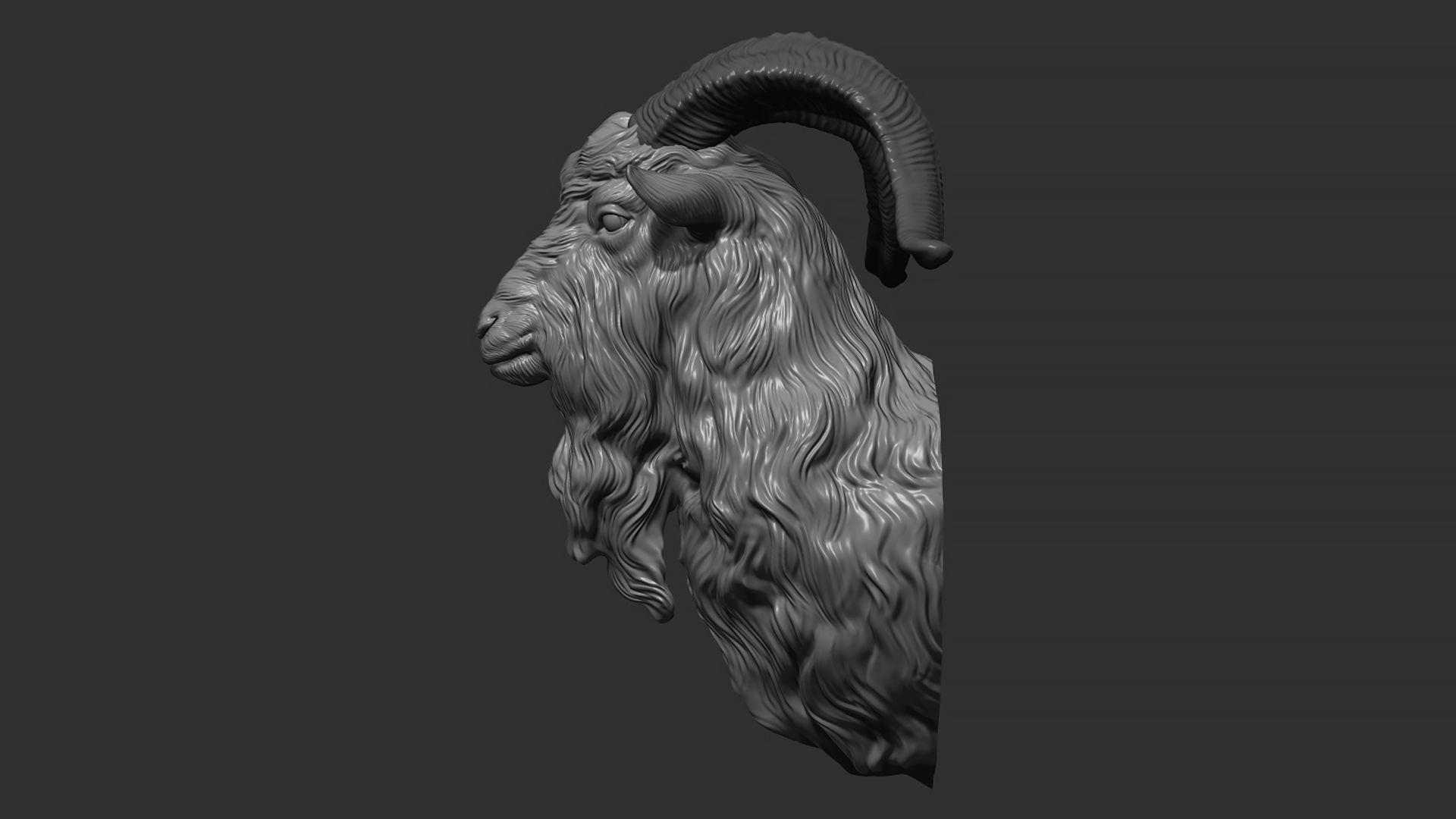 Goat head 3D model 3D printable | CGTrader