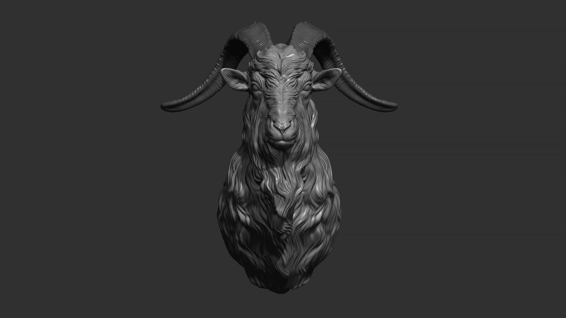 Goat head 3D model 3D printable | CGTrader