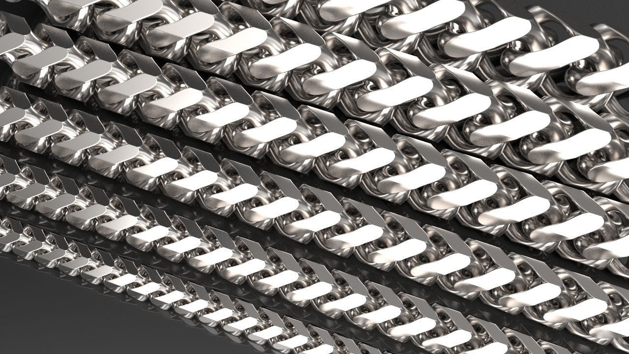 Franco cuban chain or necklace edge form dragon 3D model 3D printable ...