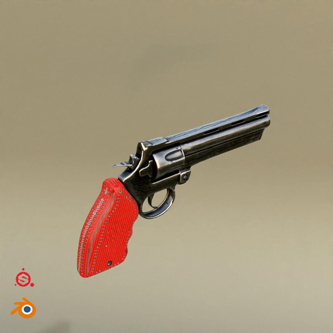 3D model Magnom44 gun with handle VR / AR / low-poly | CGTrader