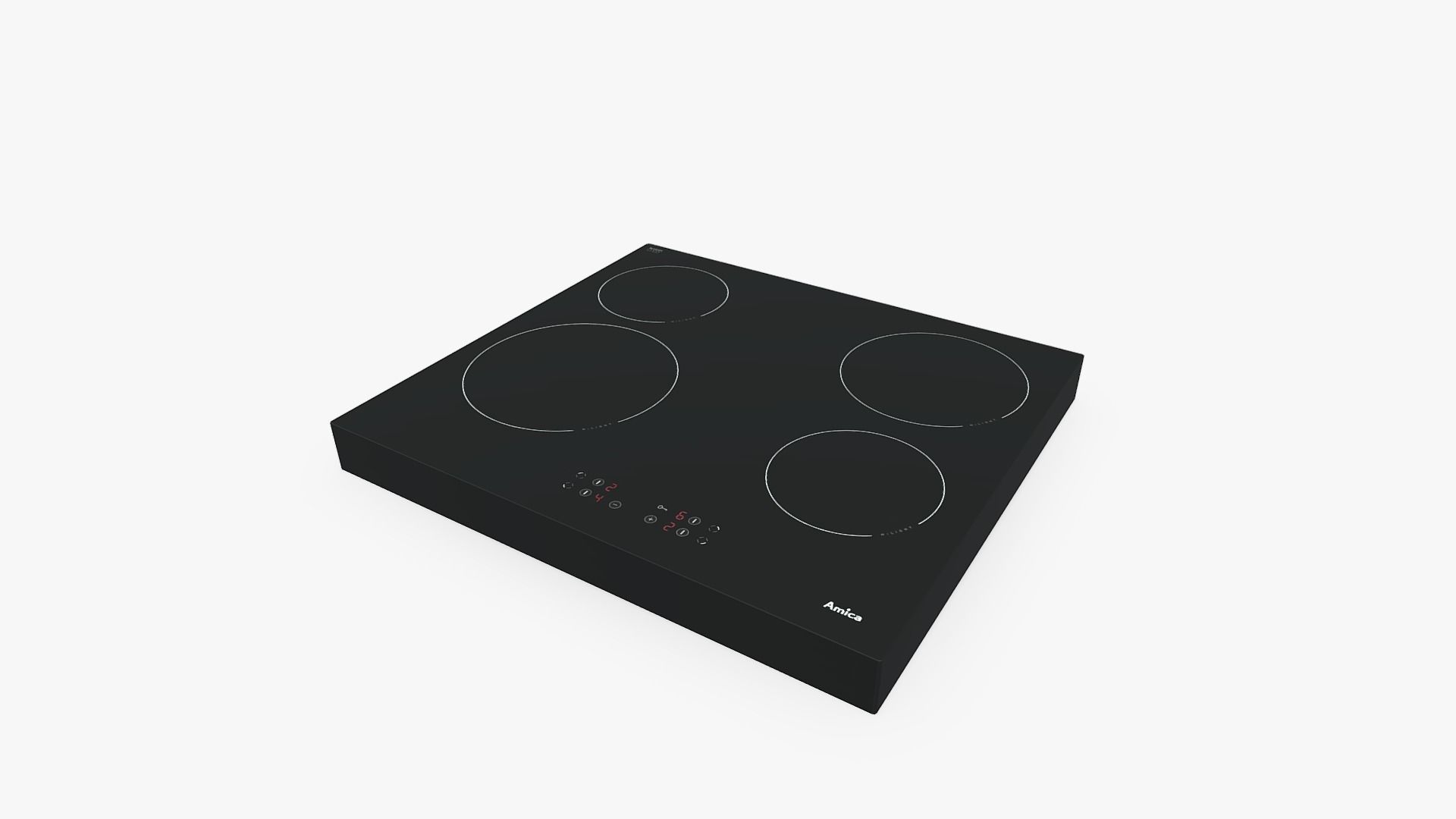 3D model Ceramic Hob Amica PC6400ZH Black 3D Model VR / AR / low-poly ...