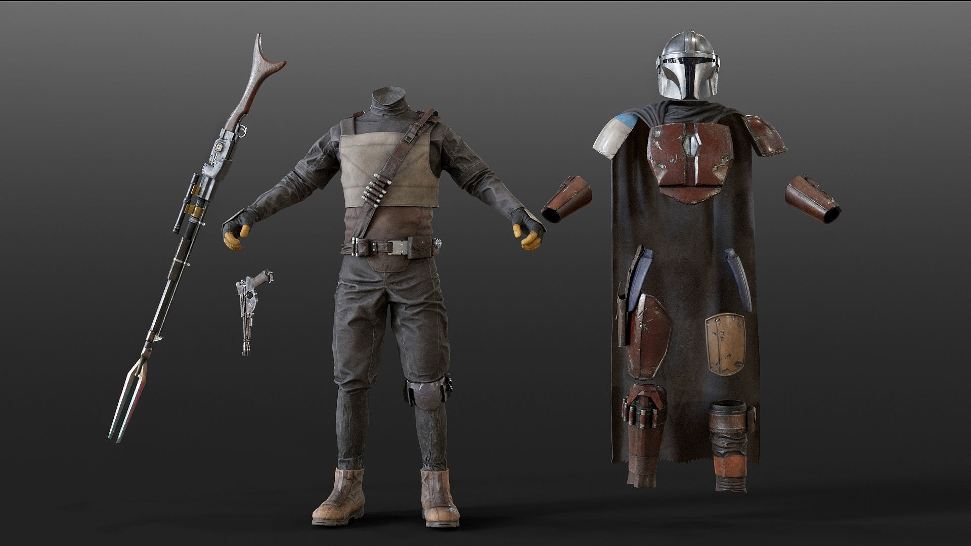 3D model Mandalorian Armor - 3D AssetKit VR / AR / low-poly | CGTrader
