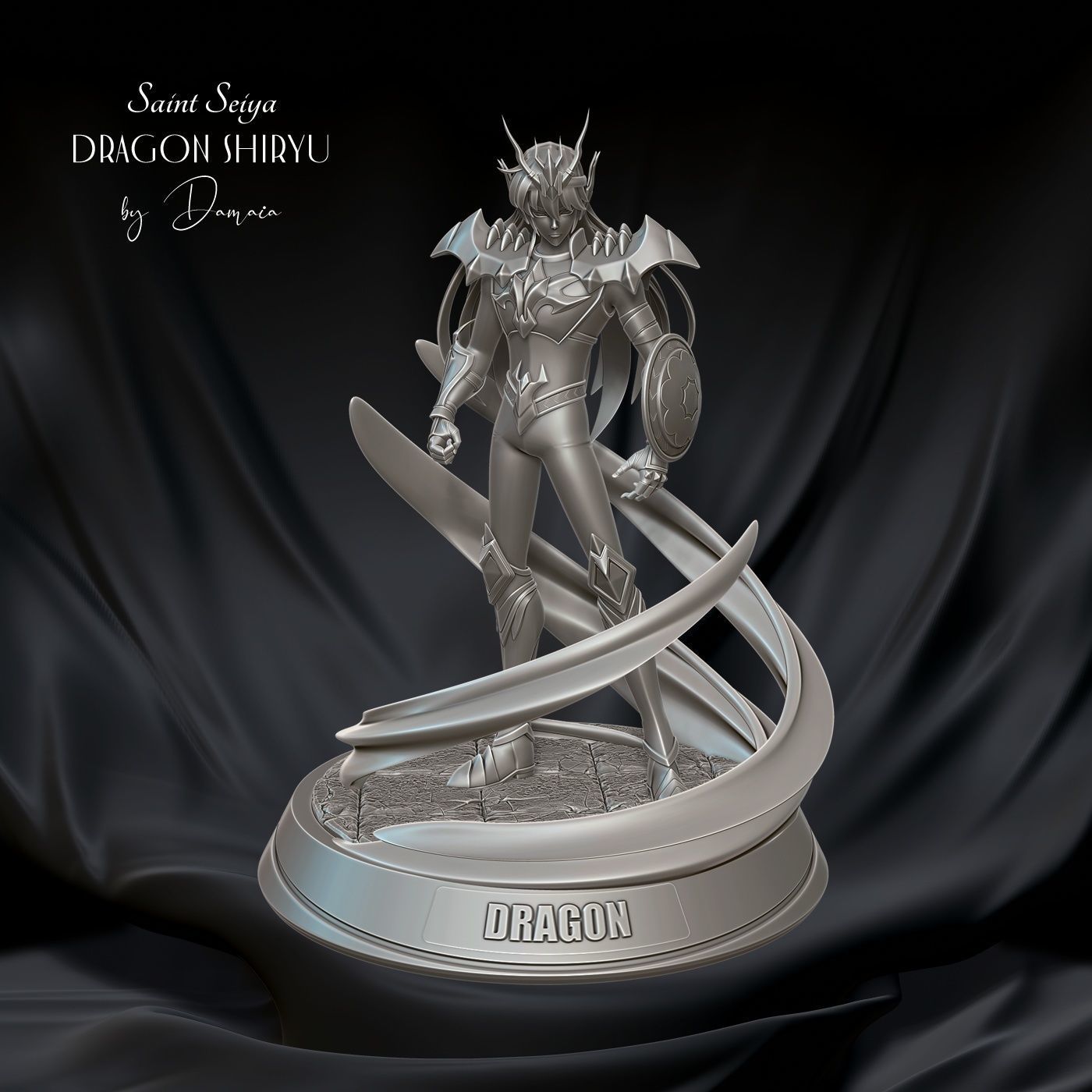 Saint Seiya - Dragon Shiryu 3D model 3D printable | CGTrader