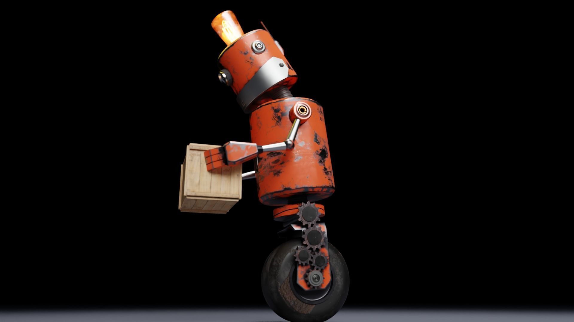 ROX-49 Low Poly Robot 3D Model 3D model rigged | CGTrader