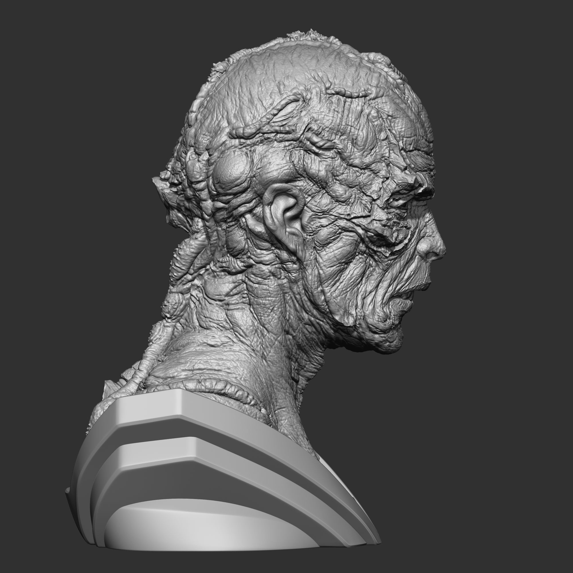 Zombie Bust 3D Print 3D model 3D printable | CGTrader