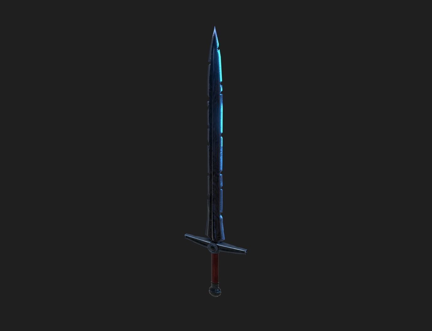3D model All-Black the Necrosword - Gorr Sword VR / AR / low-poly ...