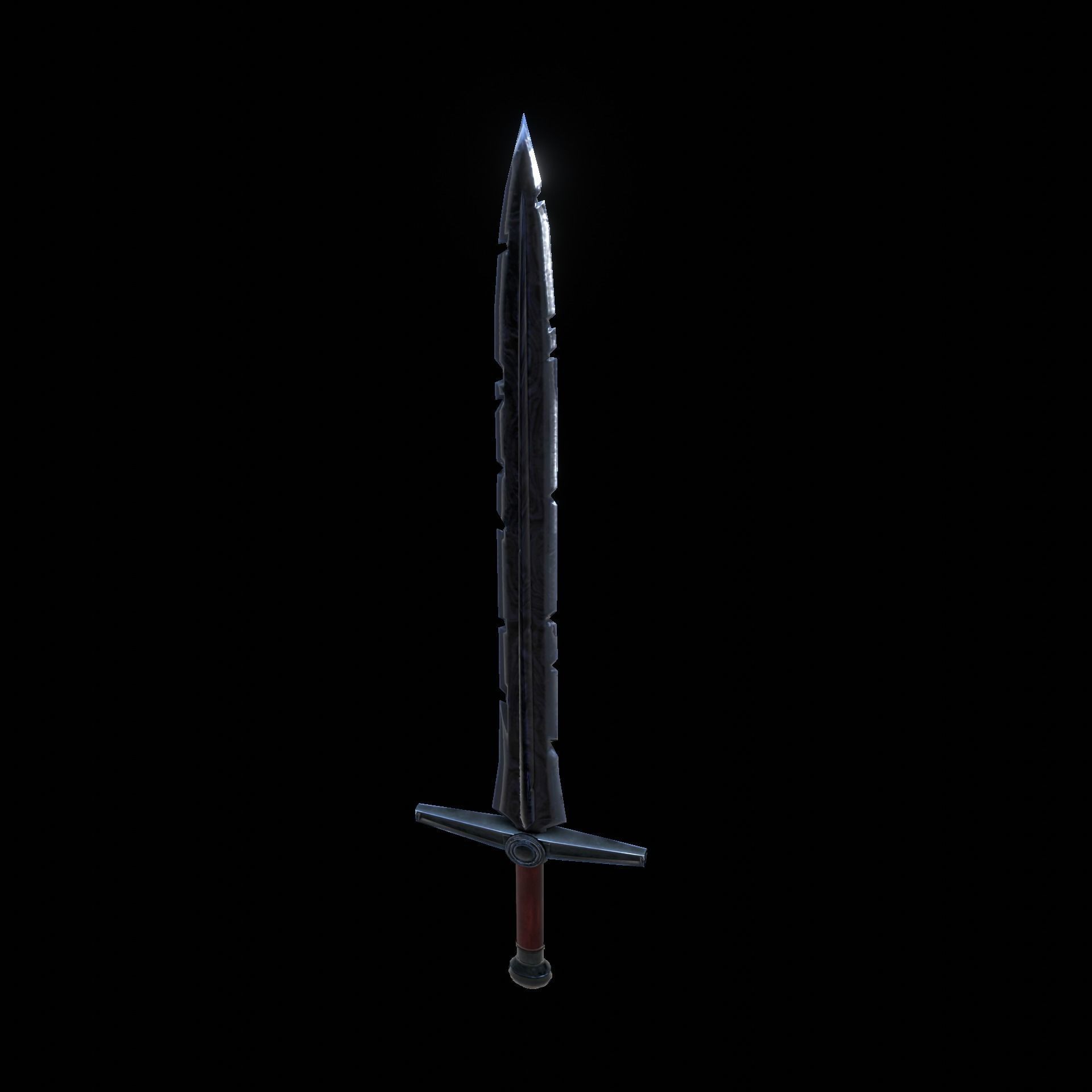 3D model All-Black the Necrosword - Gorr Sword VR / AR / low-poly ...