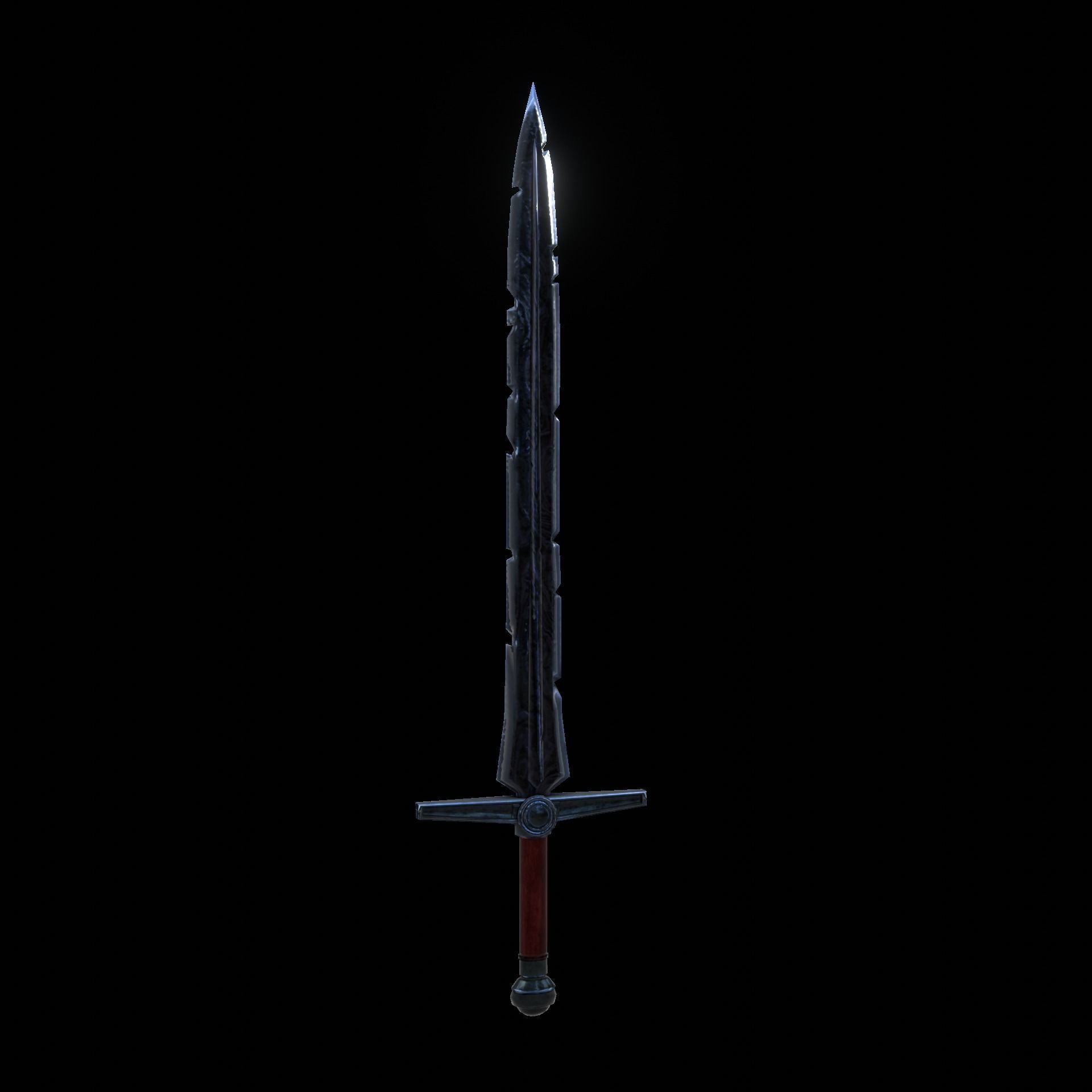 3D model All-Black the Necrosword - Gorr Sword VR / AR / low-poly ...