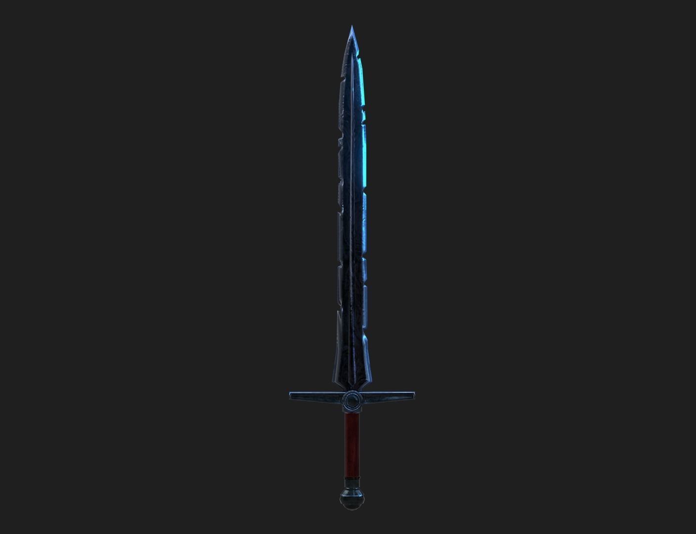 3D model All-Black the Necrosword - Gorr Sword VR / AR / low-poly ...