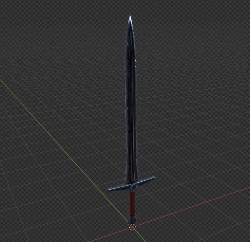 3D model All-Black the Necrosword - Gorr Sword VR / AR / low-poly ...