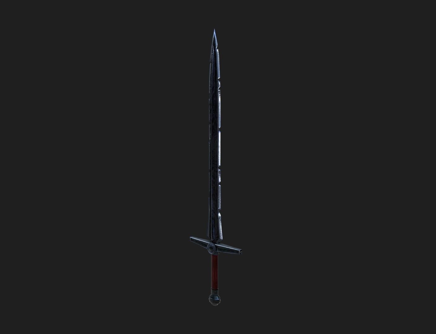 3D model All-Black the Necrosword - Gorr Sword VR / AR / low-poly ...