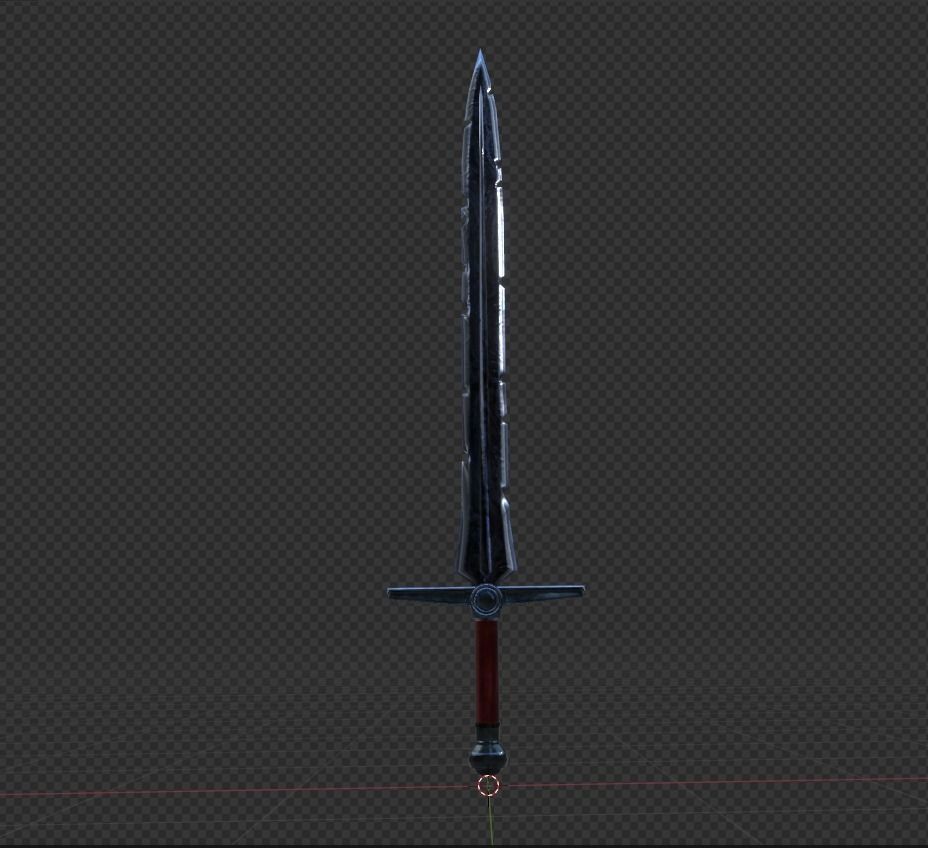 3D model All-Black the Necrosword - Gorr Sword VR / AR / low-poly ...