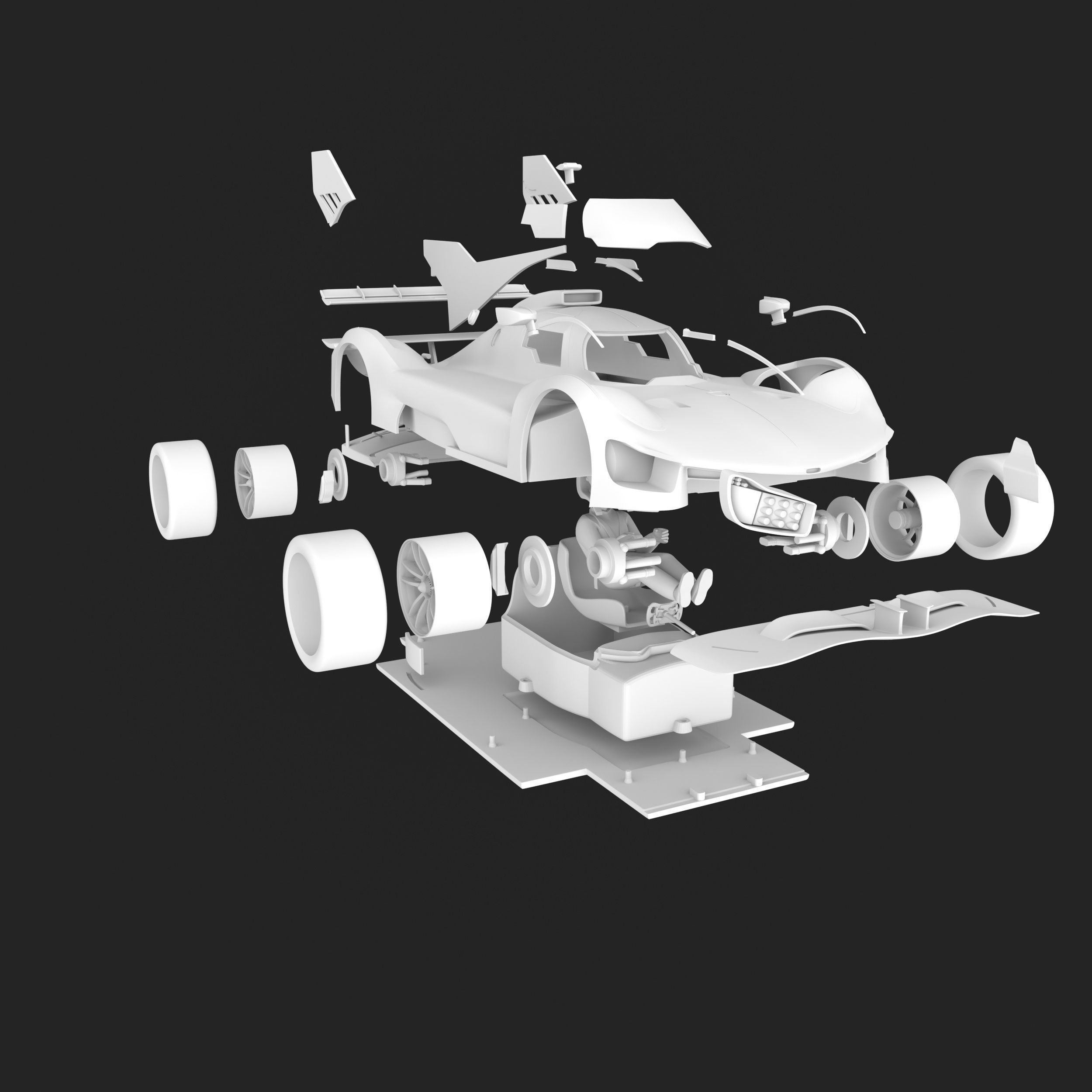 Ferrari 499P Le Mans Hypercar 2023 Ready to Print STL Files 3D model 3D ...