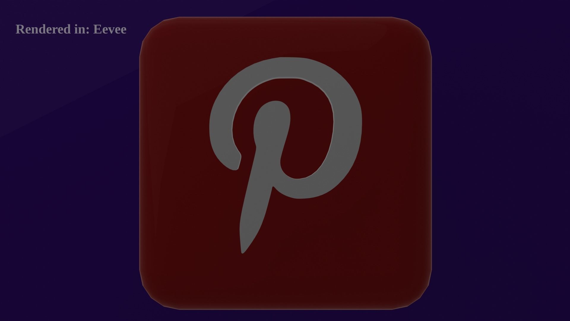 3D model Pinterest Icon Emoji VR / AR / low-poly | CGTrader