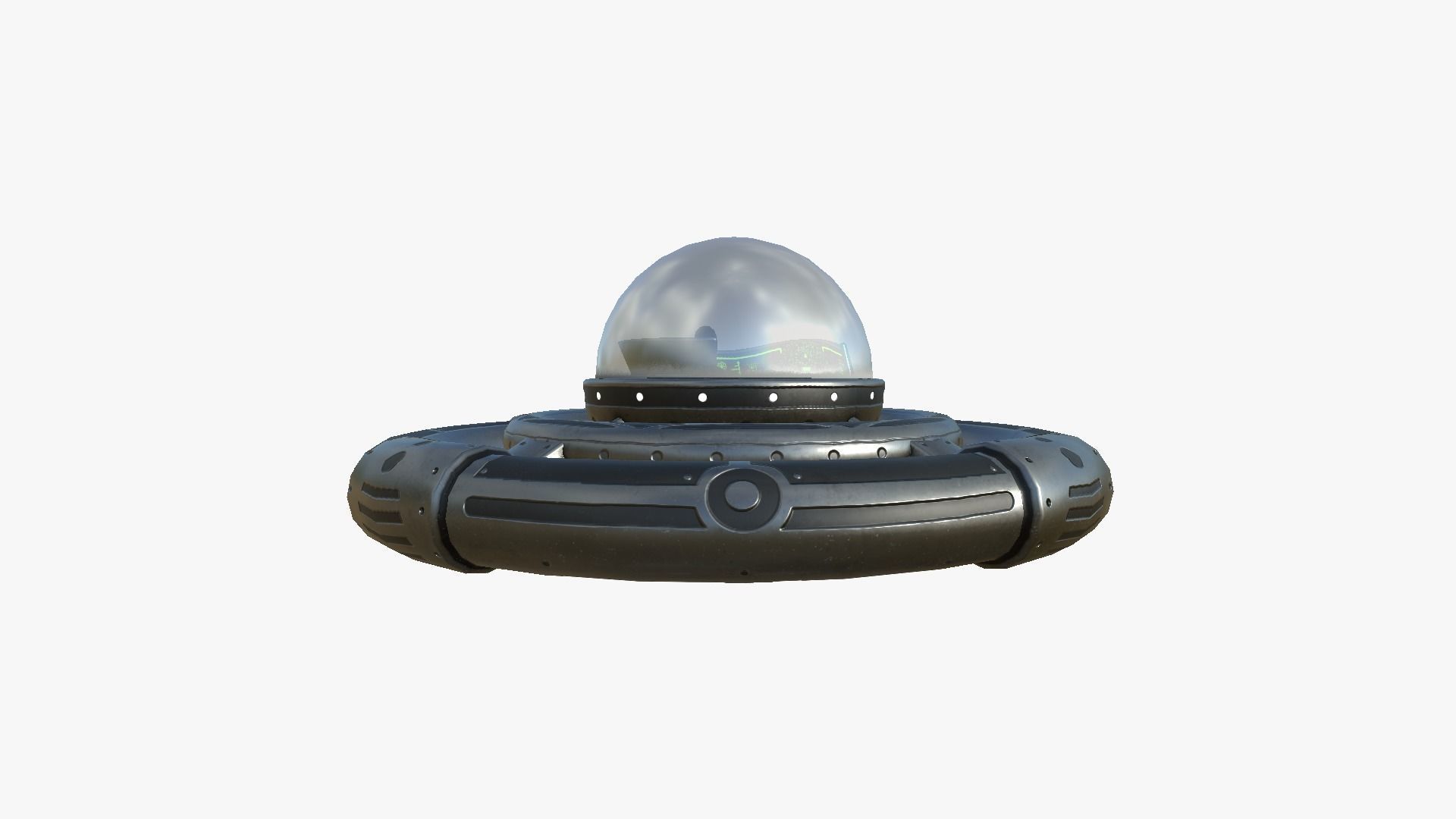 3D model Alien Spaceship UFO E03 Dark Steel - Sci Fi Spacecraft Design ...