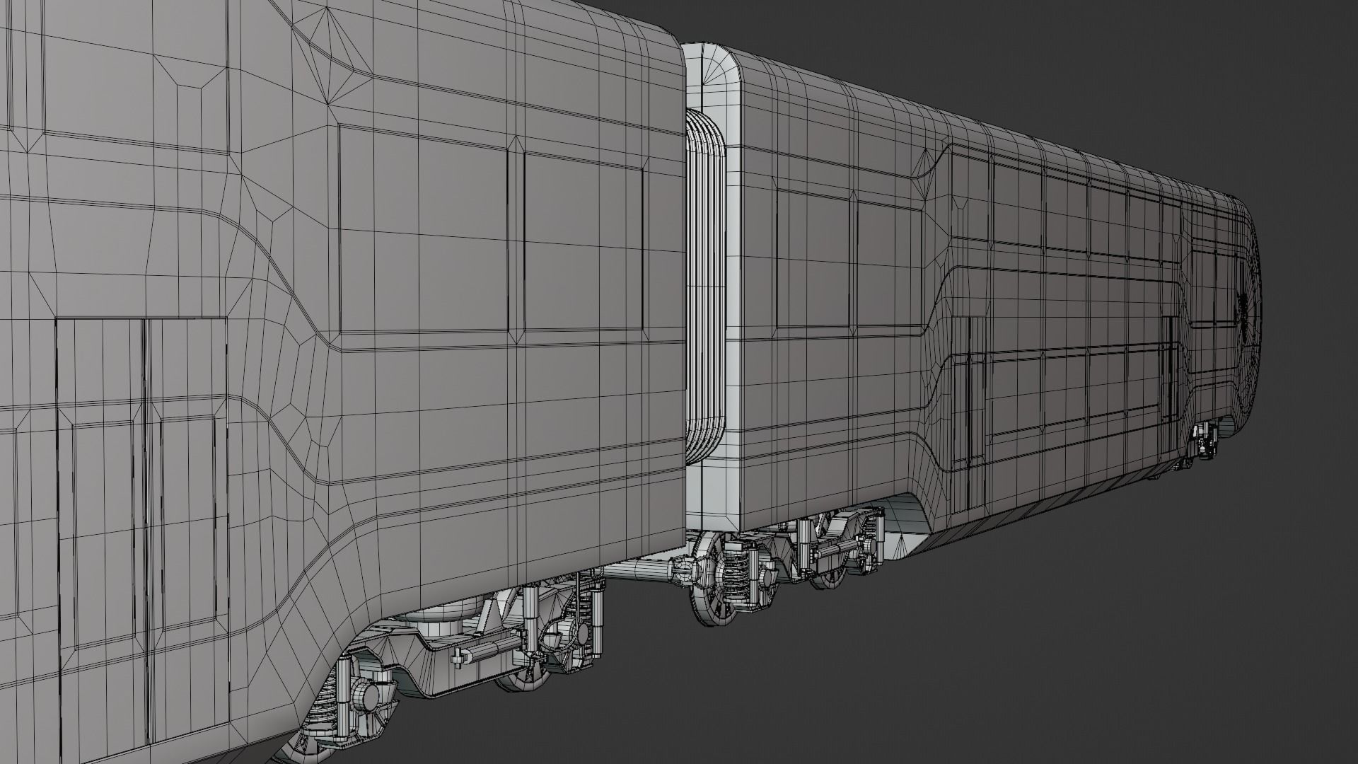 Futuristic doubledeck train 3D model | CGTrader