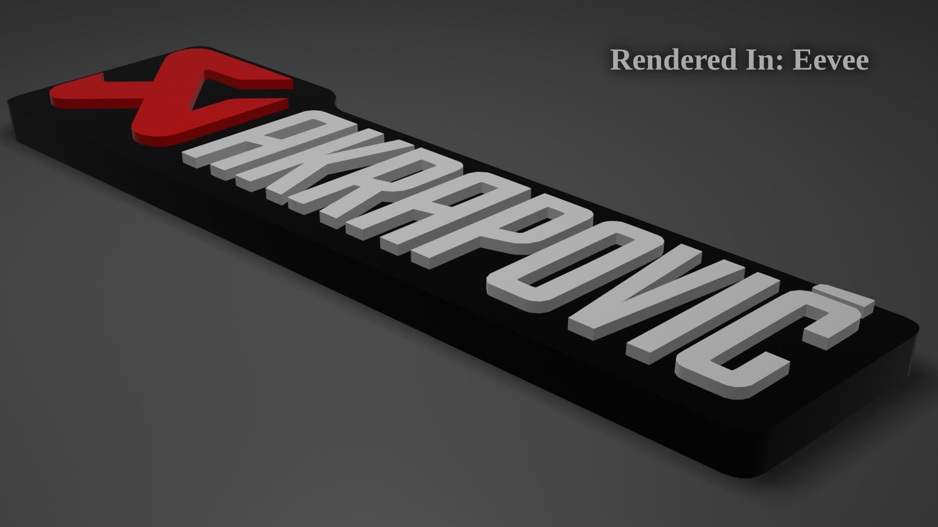 3D model Akrapovic Logo With own background VR / AR / low-poly | CGTrader