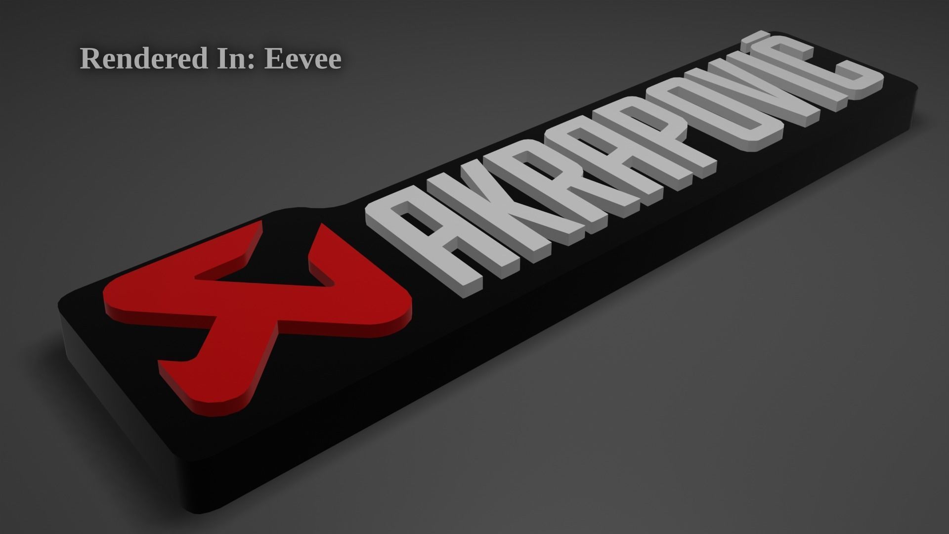 3D model Akrapovic Logo With own background VR / AR / low-poly | CGTrader