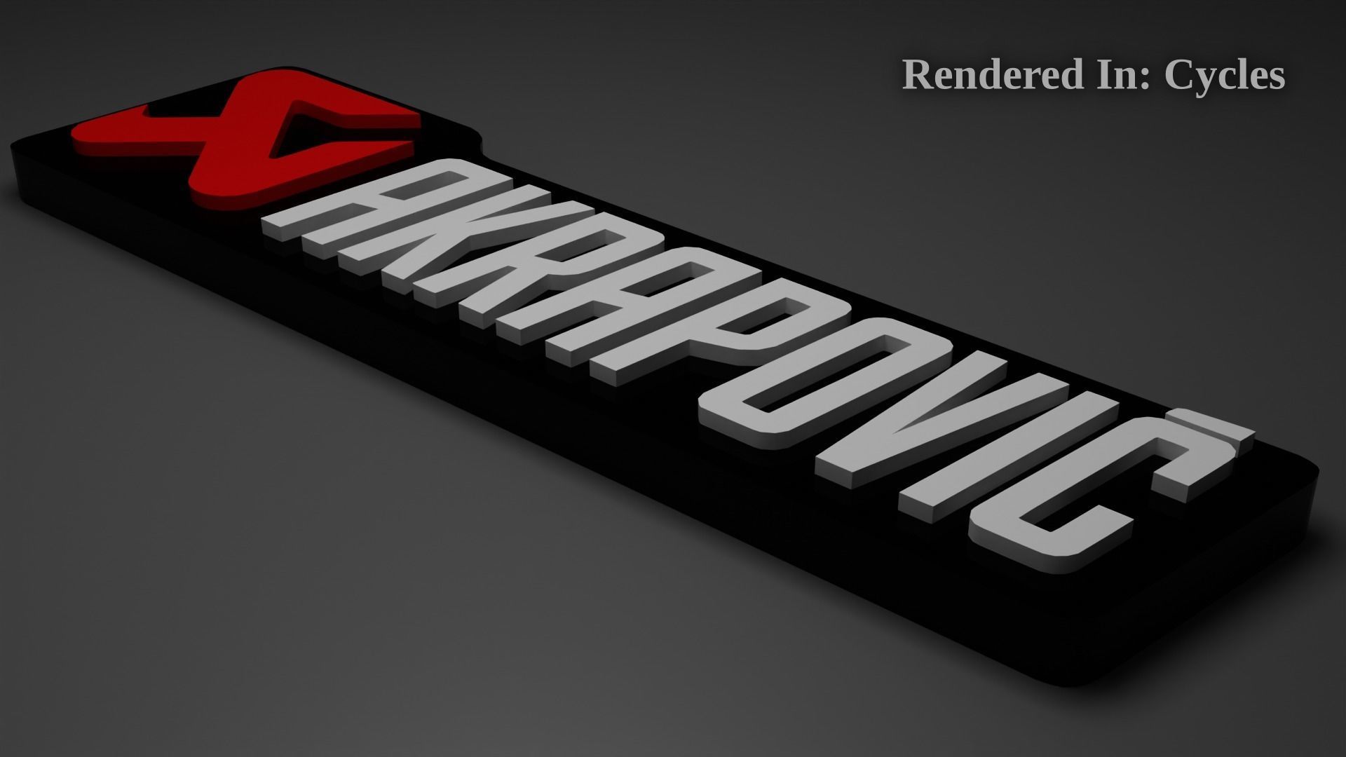 3D model Akrapovic Logo With own background VR / AR / low-poly | CGTrader