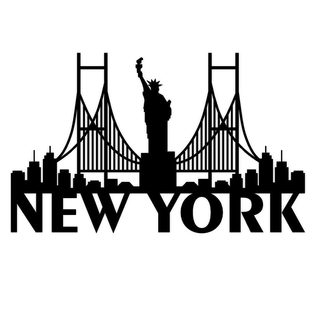 New York Symbol 2D Wall Decor 3D model 3D printable | CGTrader