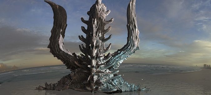 Dark Alien Dragon God Bone Massive 4 3D model | CGTrader