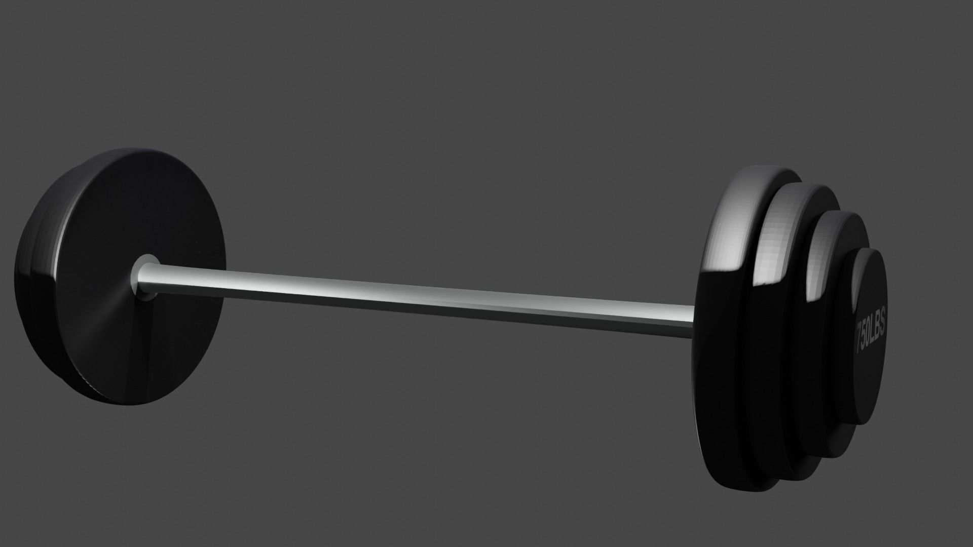 3D model 750LB Barbell Made In Blender Substance Painter and Photoshop ...
