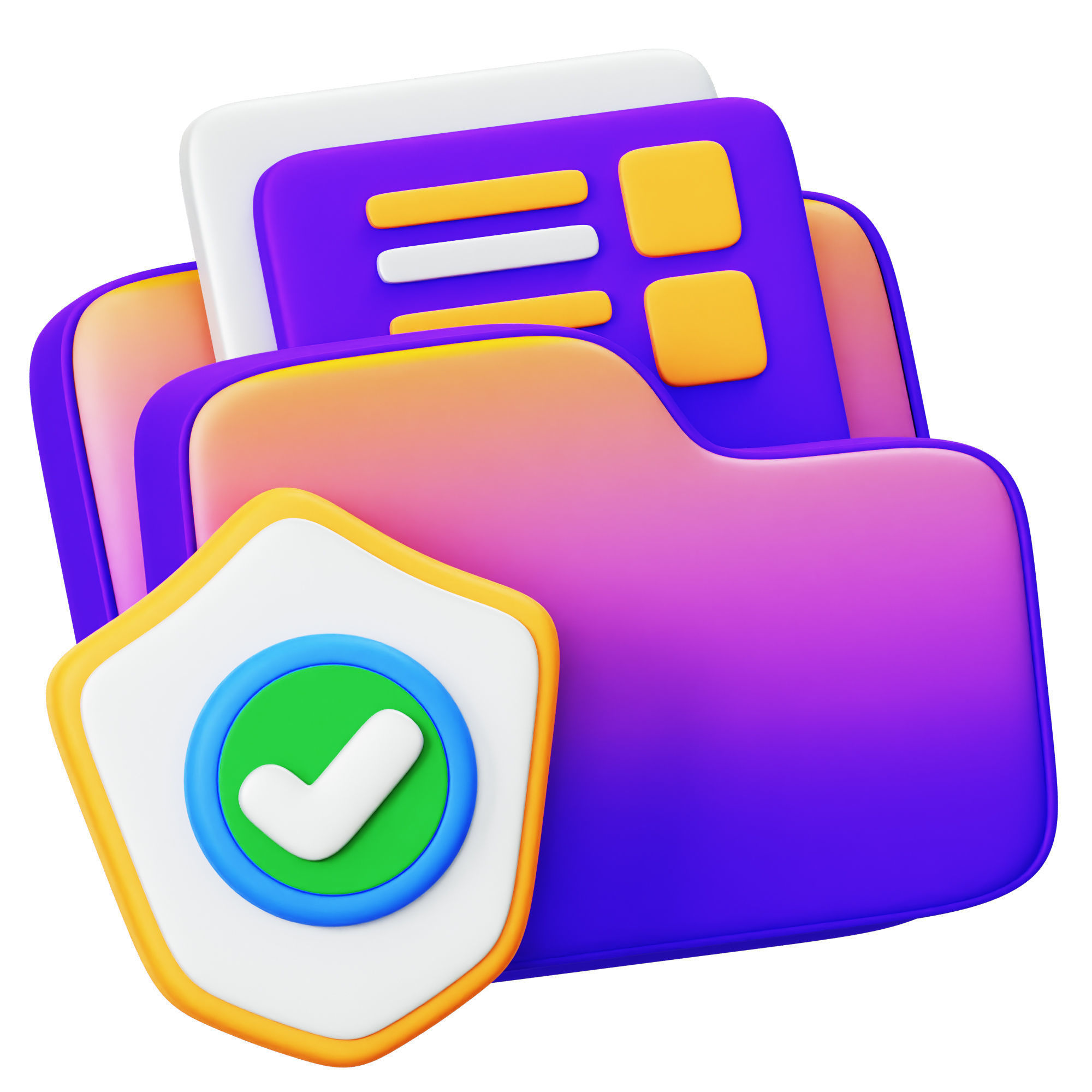 3D model Folder Security 3D Icon VR / AR / low-poly | CGTrader