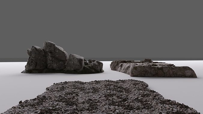 Beach Rocks free 3D model | CGTrader