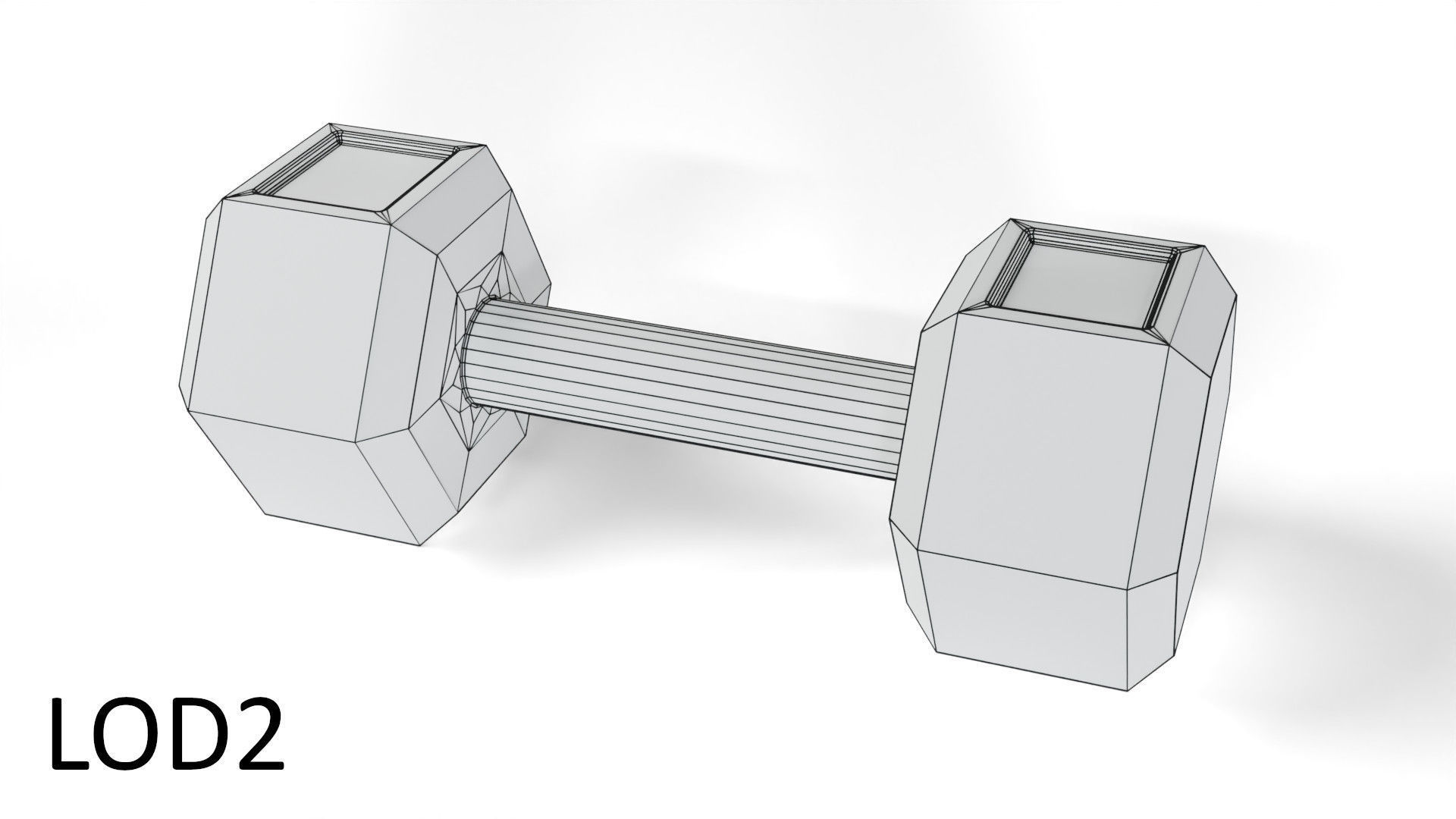 3D model Worn 20lb Dumbbell VR / AR / low-poly | CGTrader