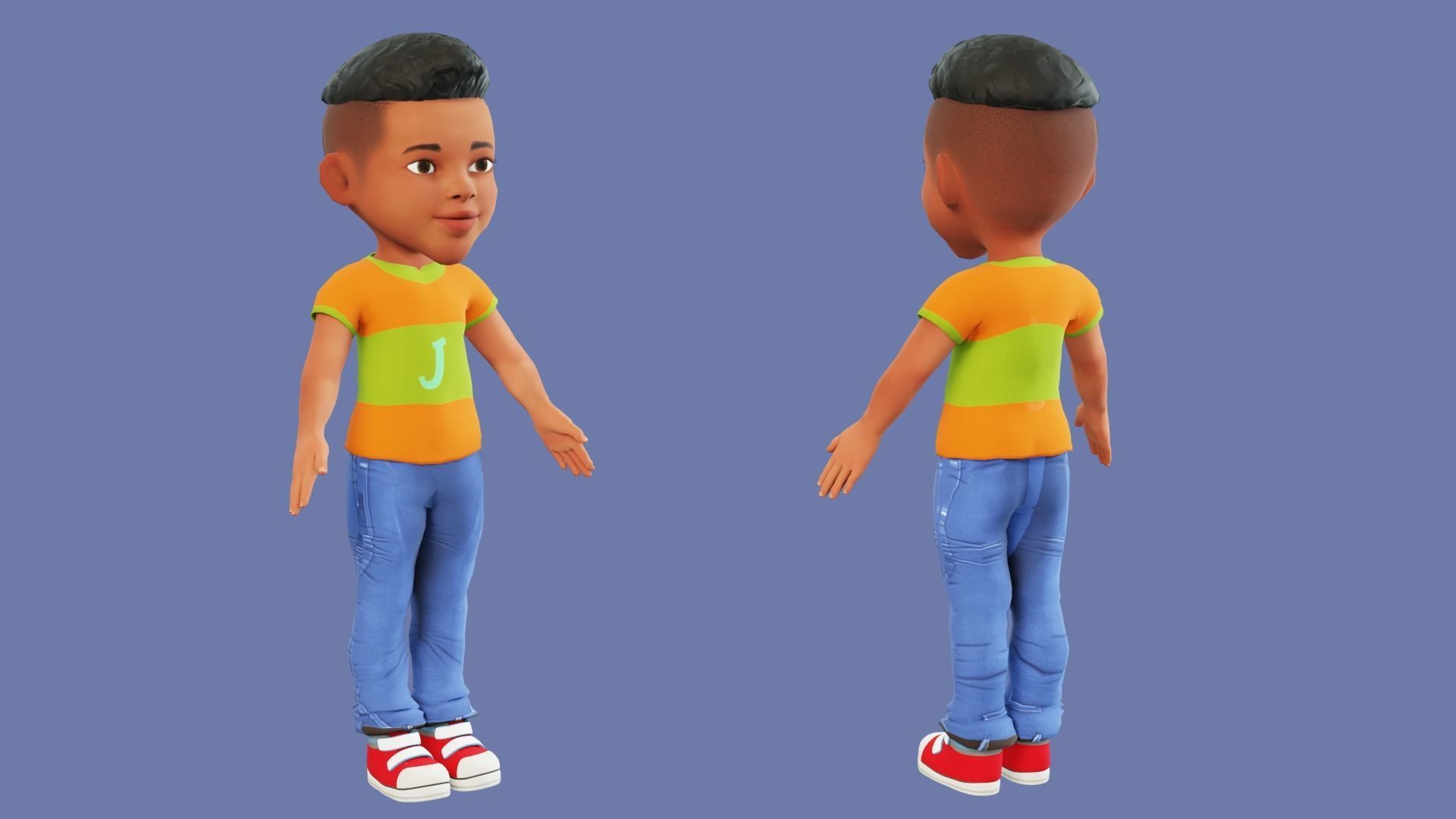 Cartoon Boy Rigged free VR / AR / low-poly 3D model rigged | CGTrader