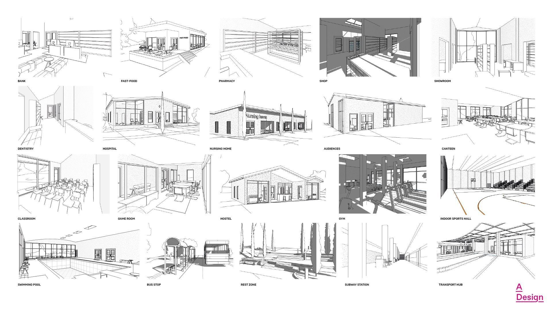 20 Public buildings - Revit 3D model | CGTrader