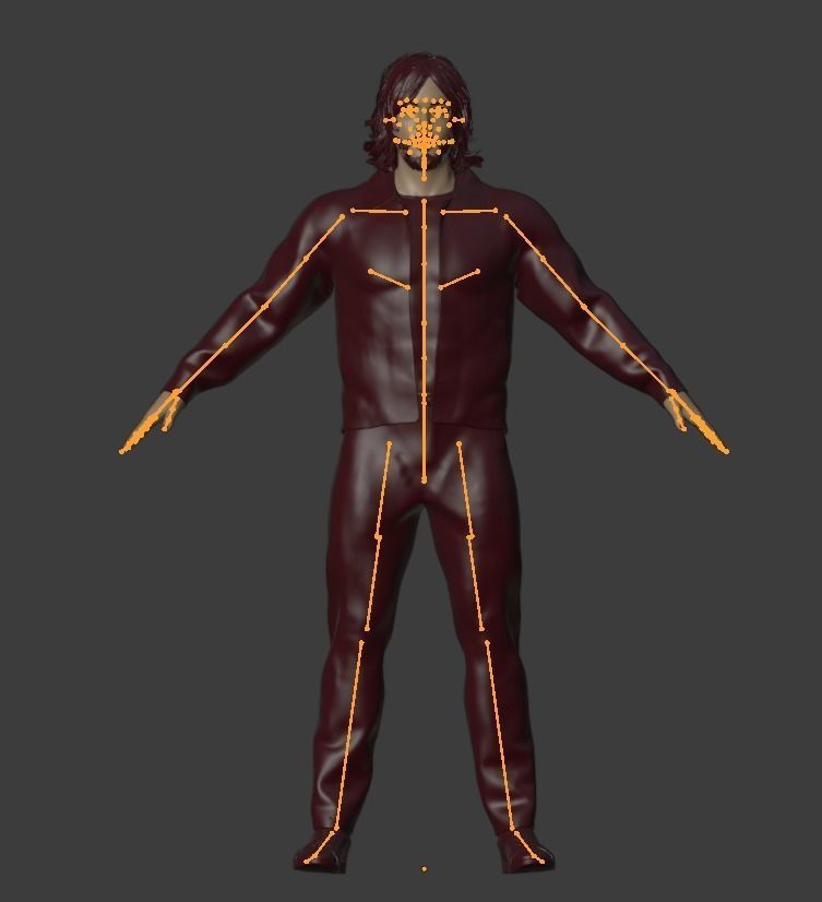 3D model The Walking Dead - Daryl Dixon Low Poly Rigged 3d model VR ...