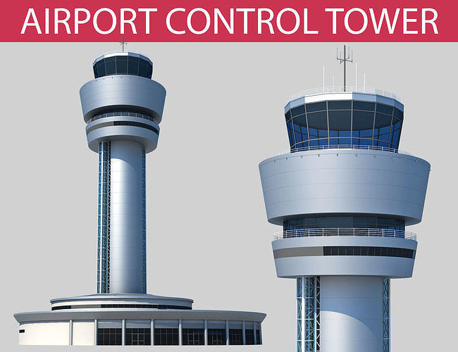 Airport Control Tower 3D model | CGTrader