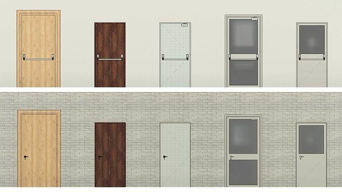 Emergency Exit Door 3D model | CGTrader