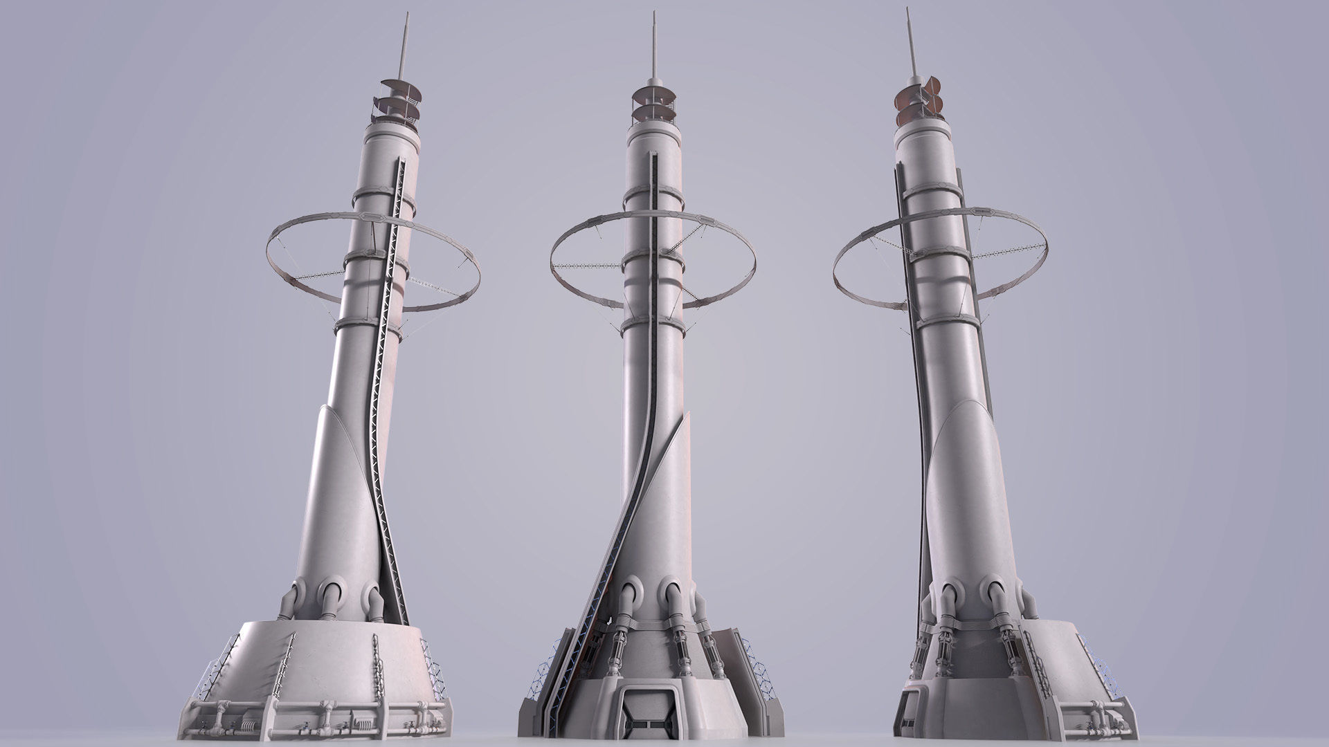 3D model Sci-fi Tower VR / AR / low-poly | CGTrader