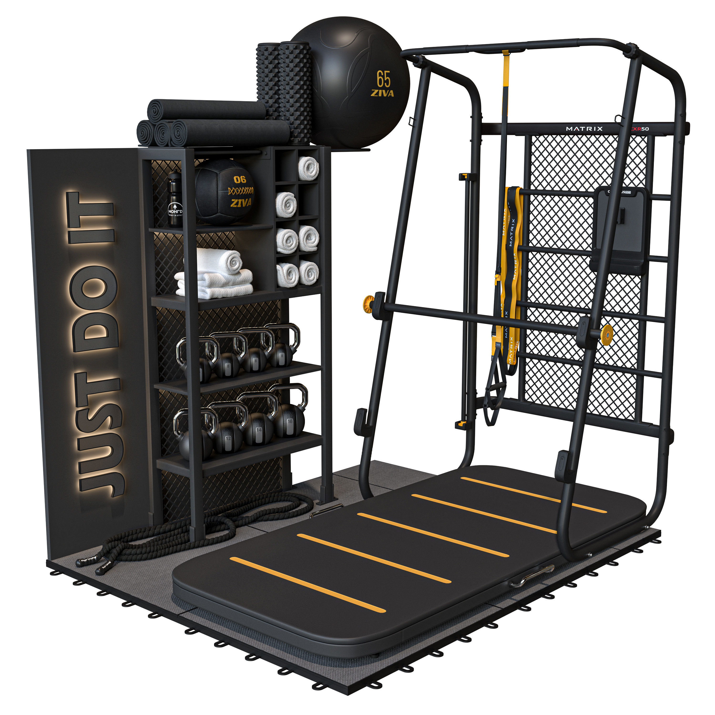Matrix CXR50 and Rack 3D model | CGTrader