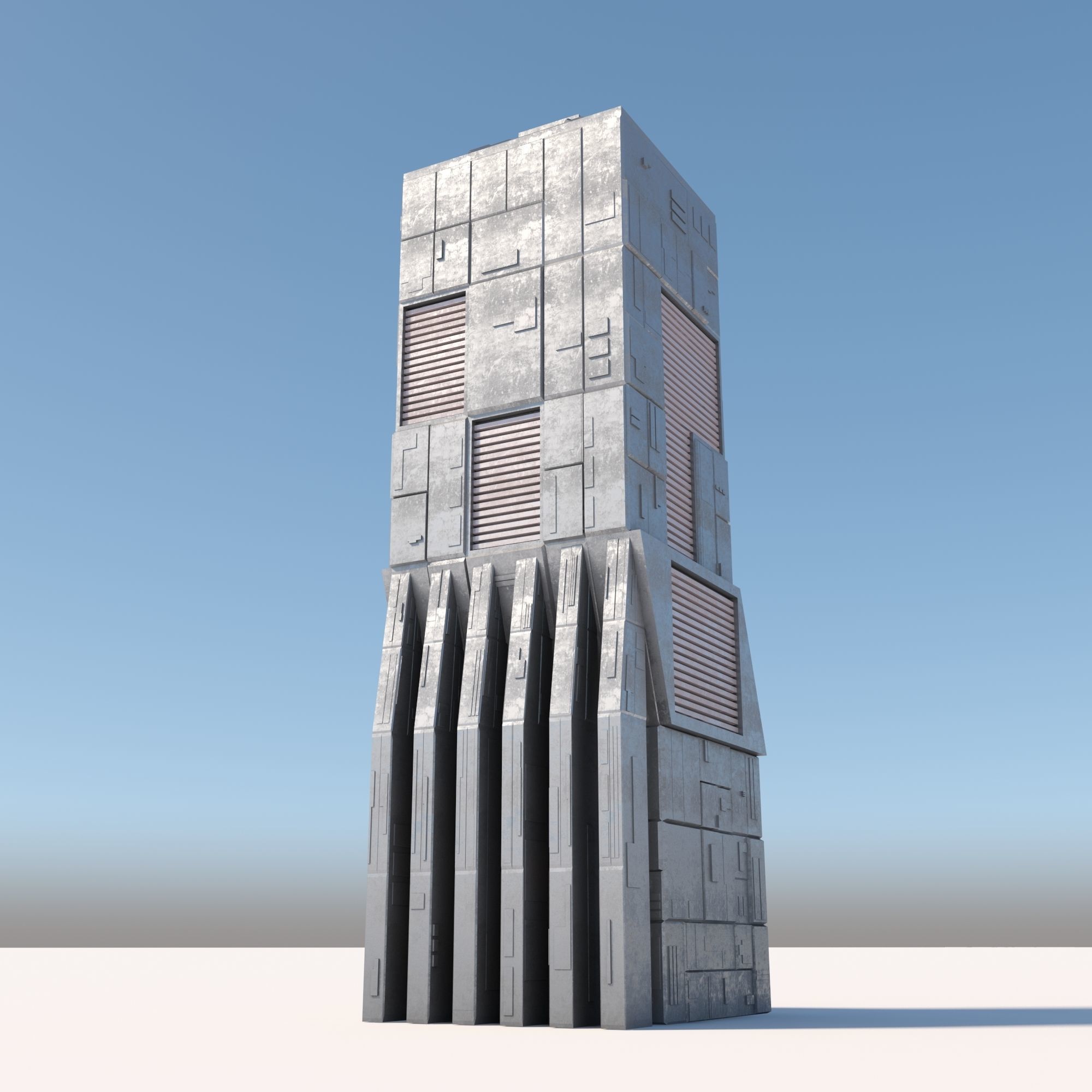 Sci Fi Buildings 3D models 2 3D model | CGTrader