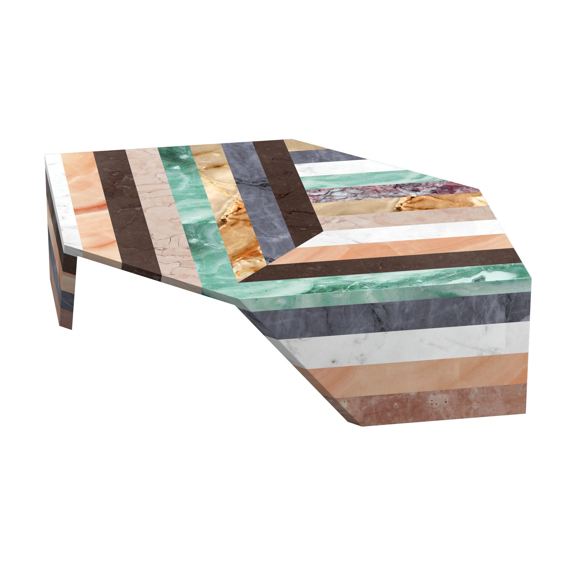 ORIGAMI STRIPES COFFEE TABLE II 3D model | CGTrader