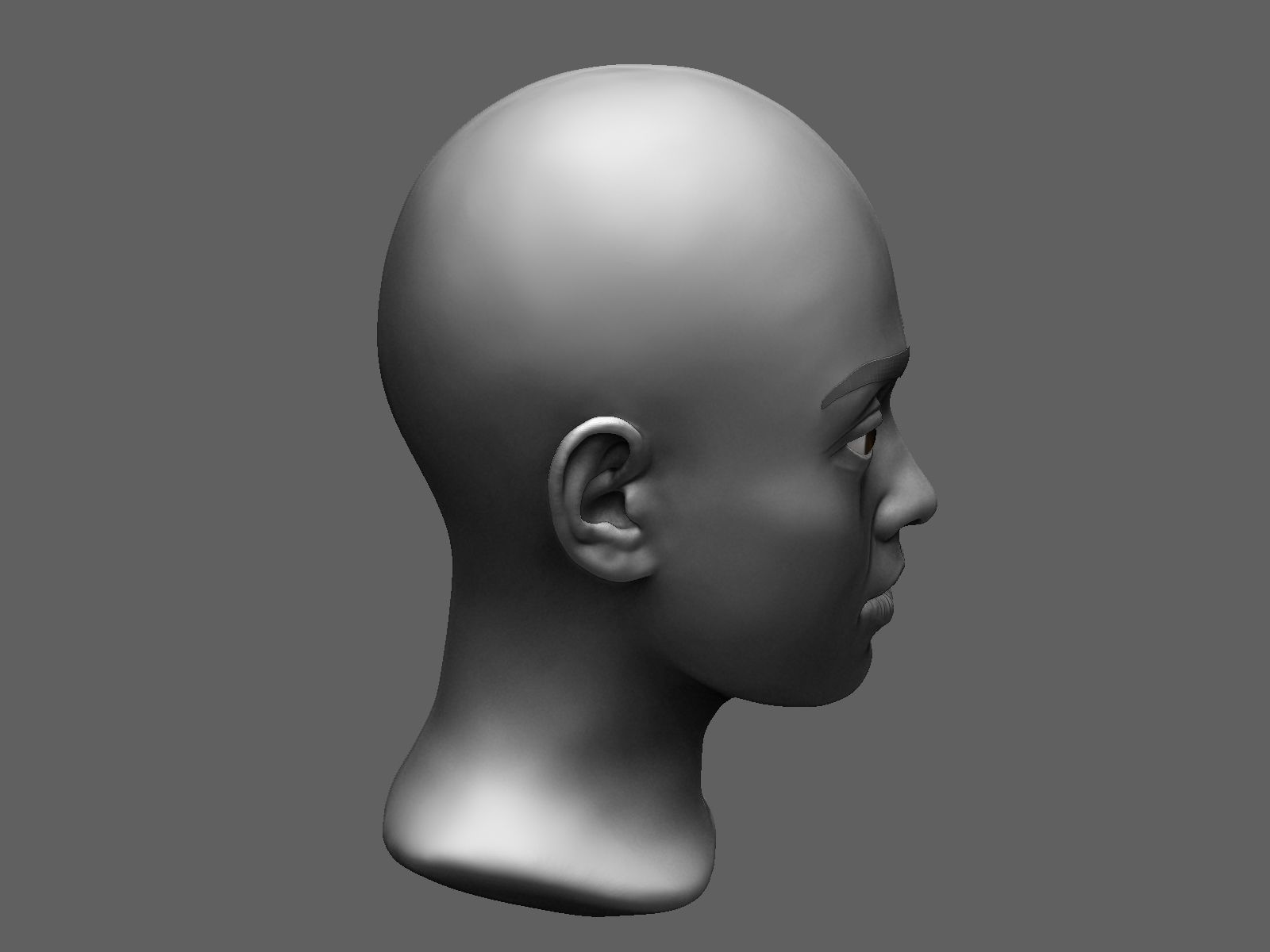 Asian female head sculpt 3D model | CGTrader
