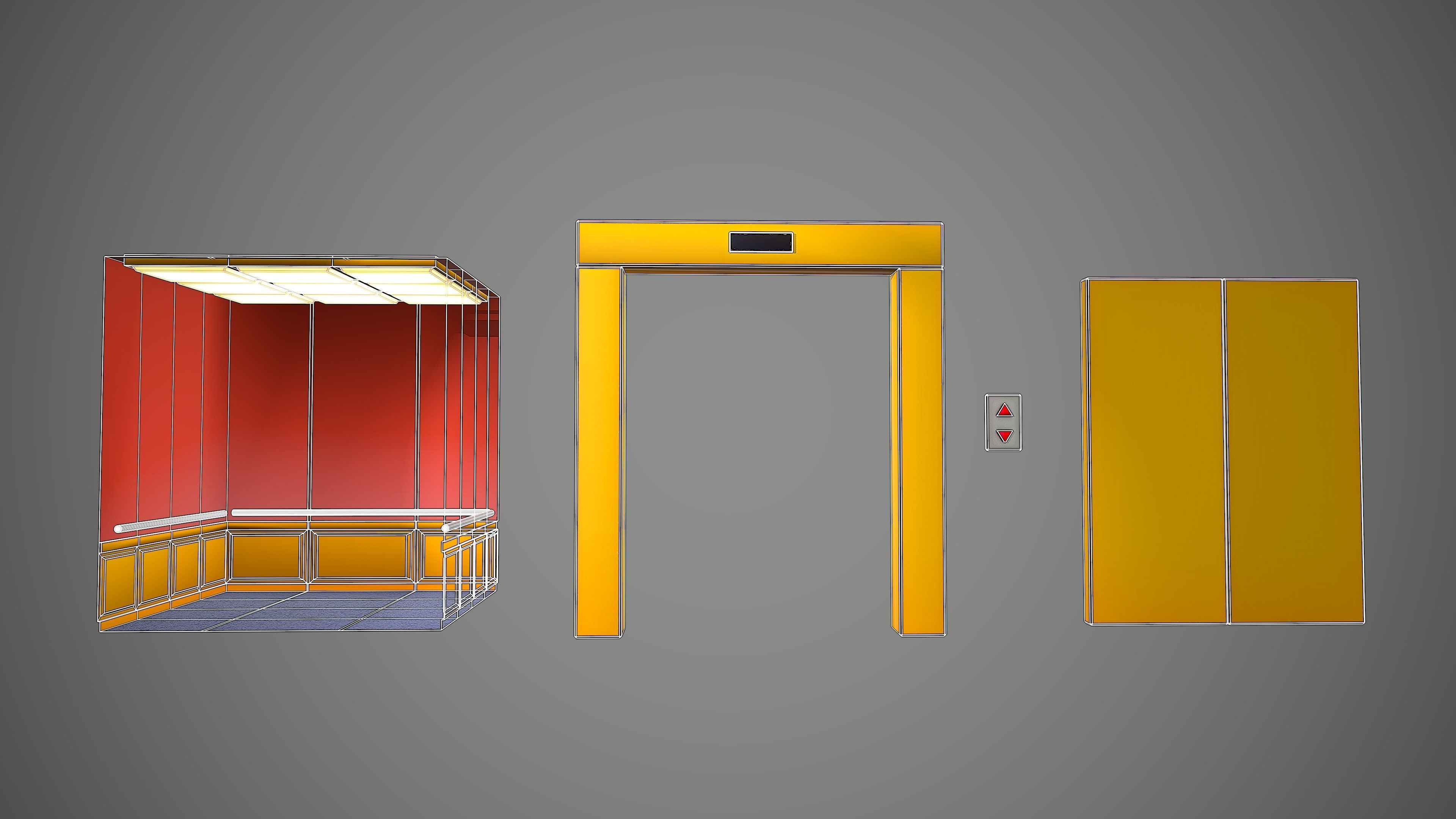 3D model ELEVATOR LIFT CARTOON STYLIZED VR / AR / low-poly | CGTrader