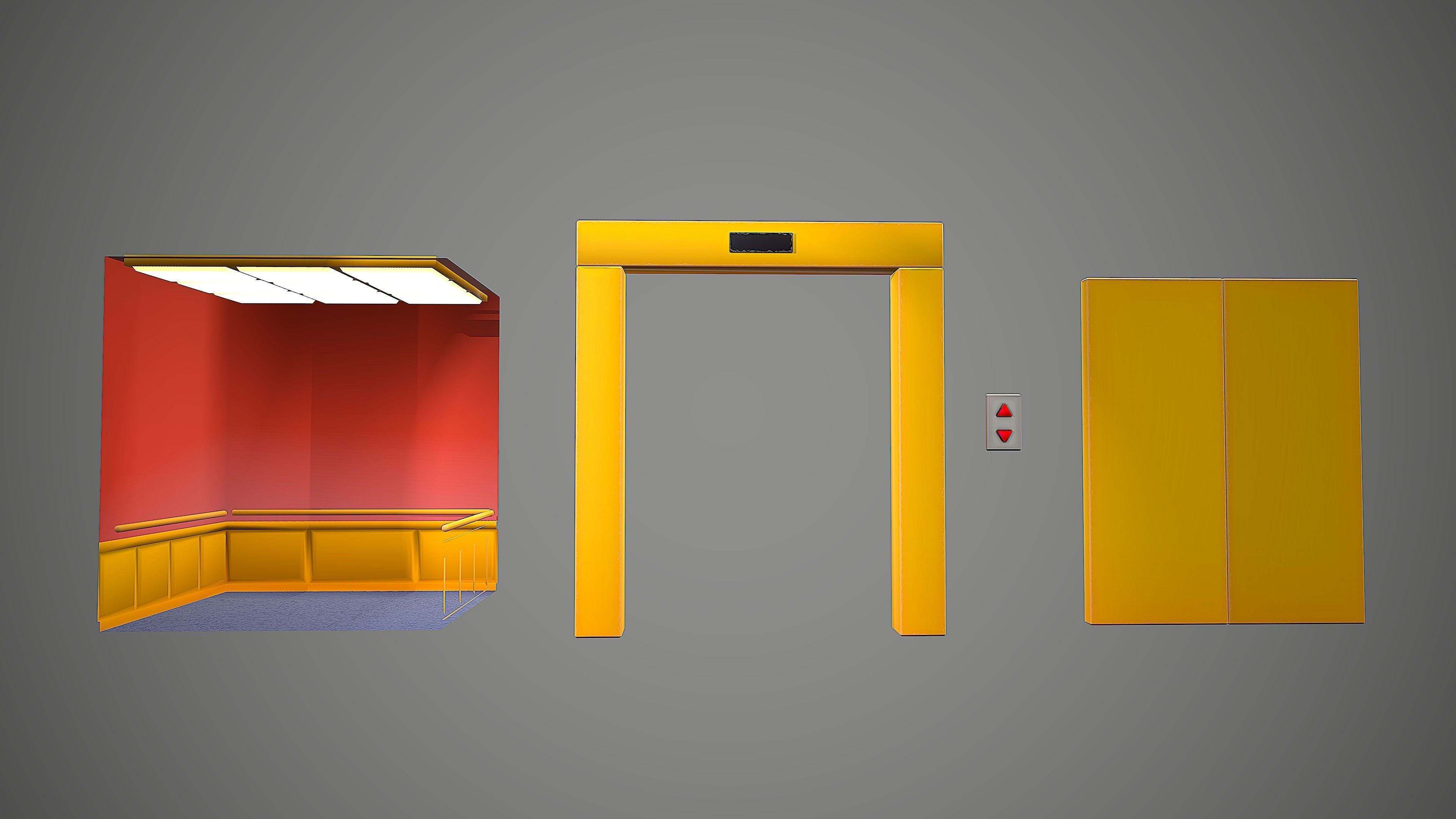 3D model ELEVATOR LIFT CARTOON STYLIZED VR / AR / low-poly | CGTrader