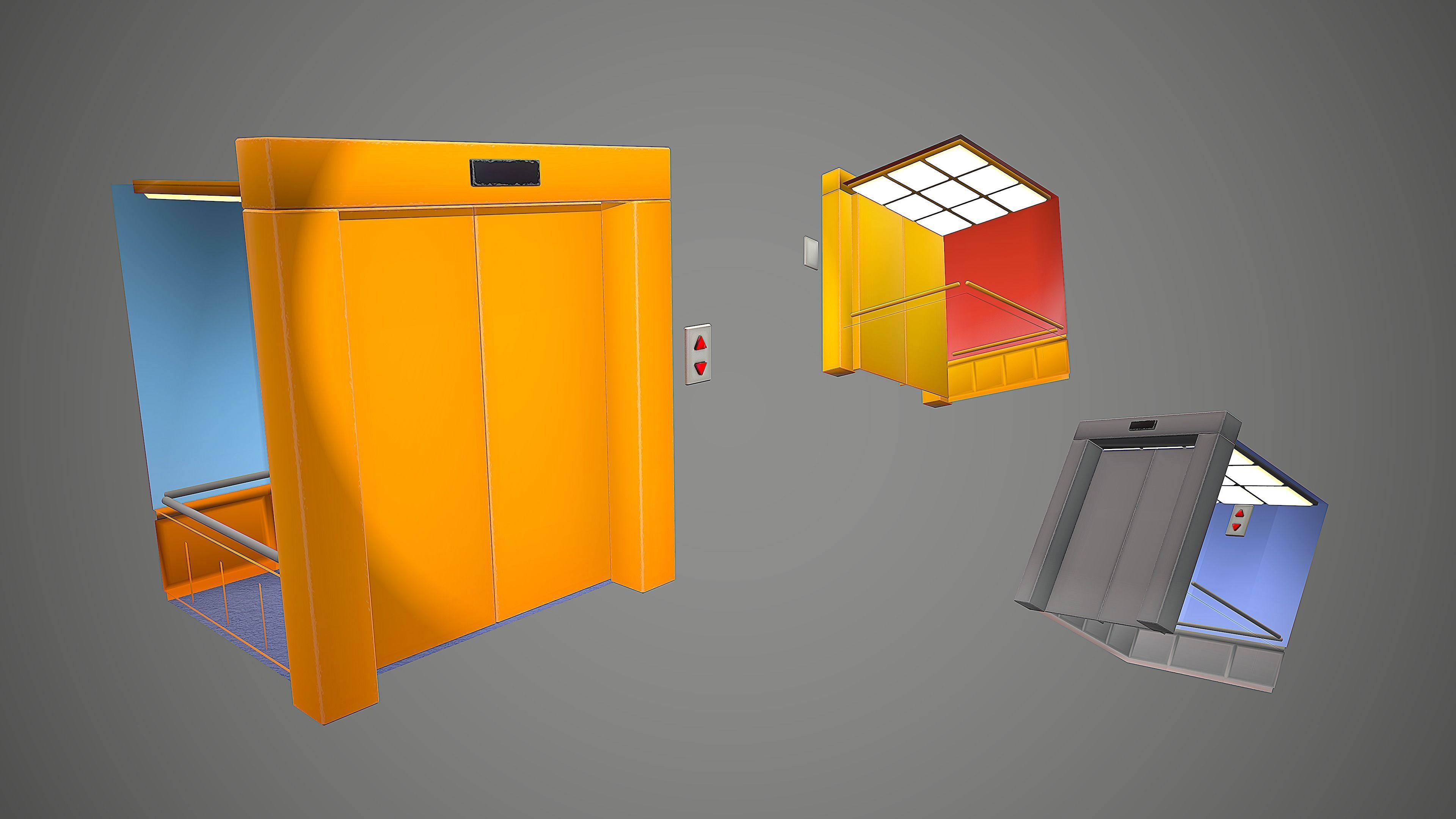 3D model ELEVATOR LIFT CARTOON STYLIZED VR / AR / low-poly | CGTrader